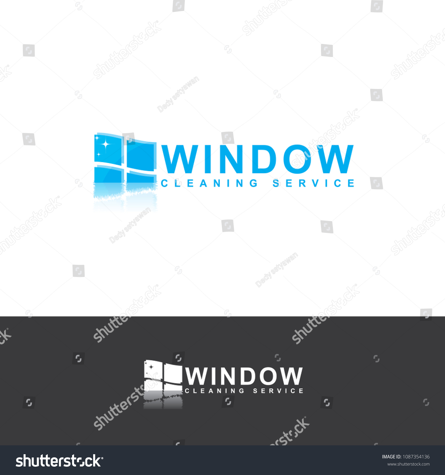 Window Cleaning Service Logo Design Stock Vector (Royalty Free) 1087354136