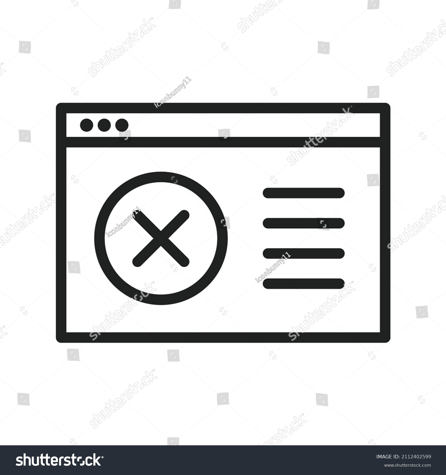 Window Error Icon Vector Image Can Stock Vector (Royalty Free ...