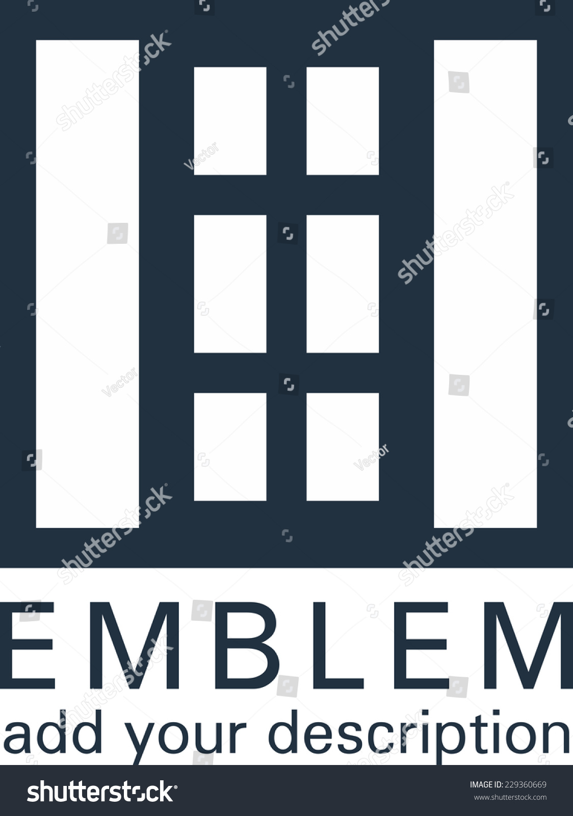 Window Frame Pane Blinds Logo Isolated Stock Vector (Royalty Free ...