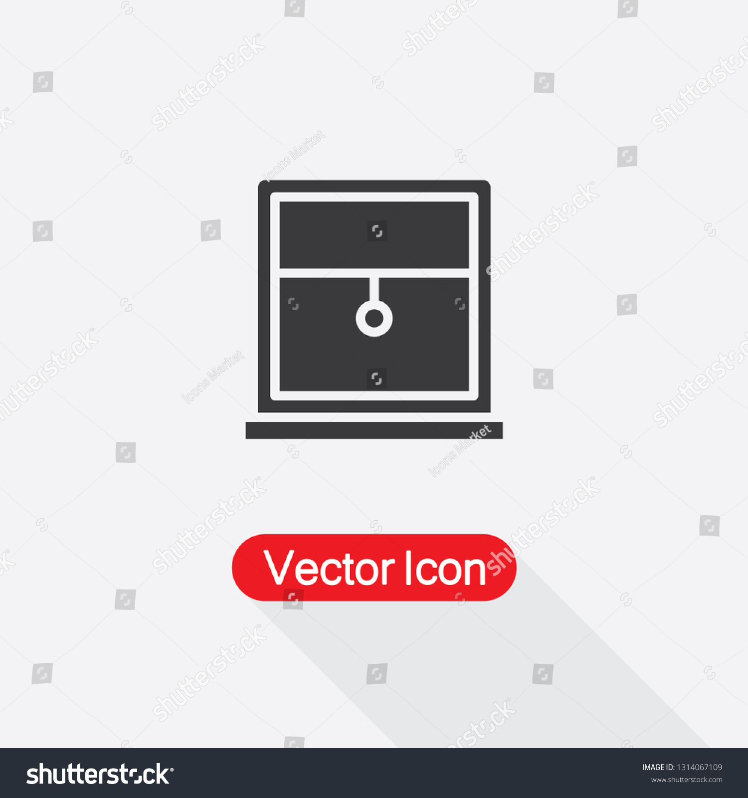 Window Frame Louvers Icon Vector Illustration Stock Vector (Royalty ...