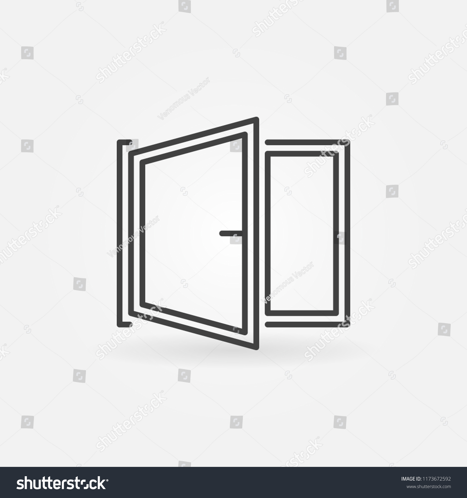 Window Icon Vector Open Window Symbol Stock Vector (Royalty Free ...
