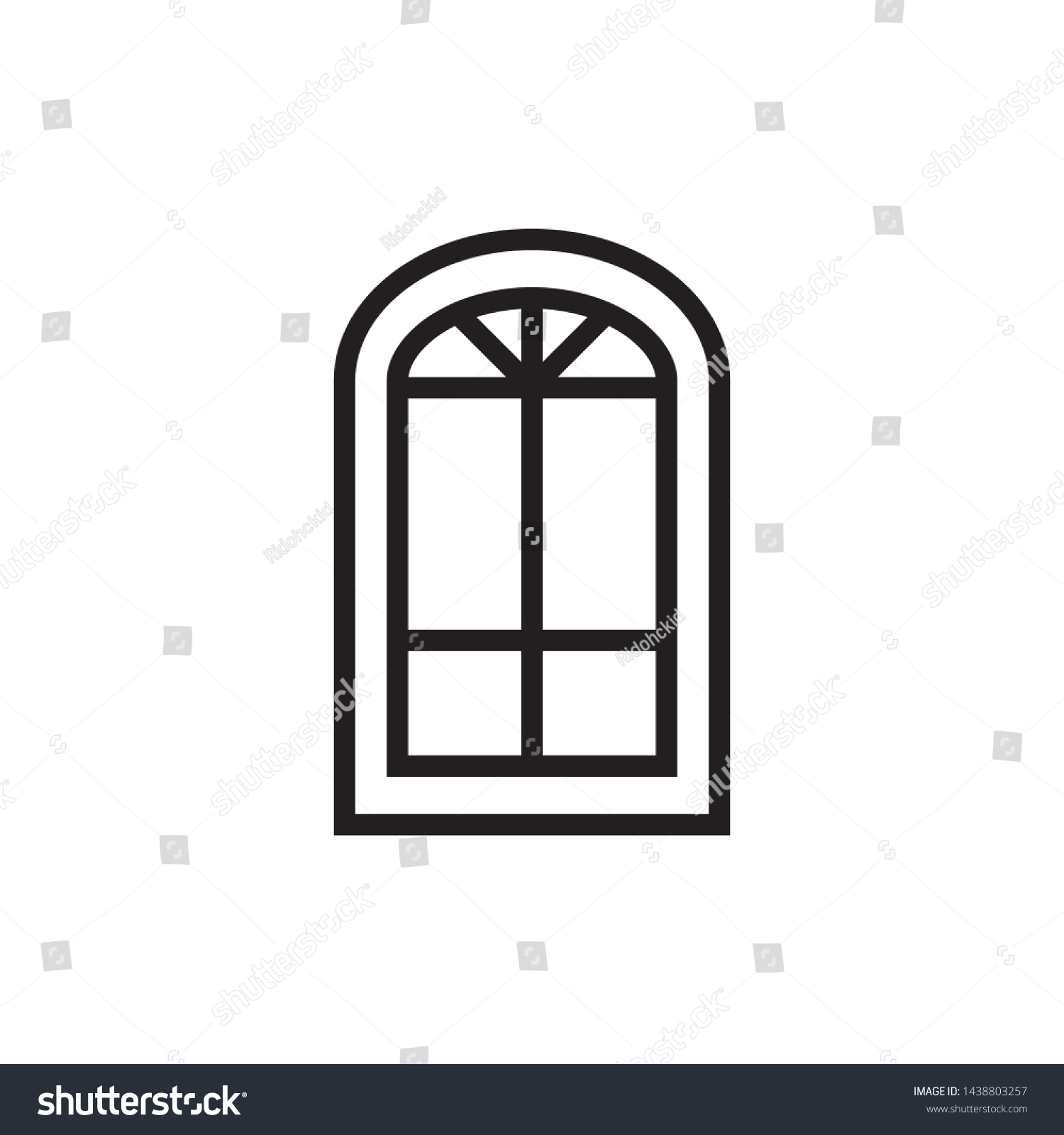 Window Linear Icon Vector Symbol Logo Stock Vector (Royalty Free ...