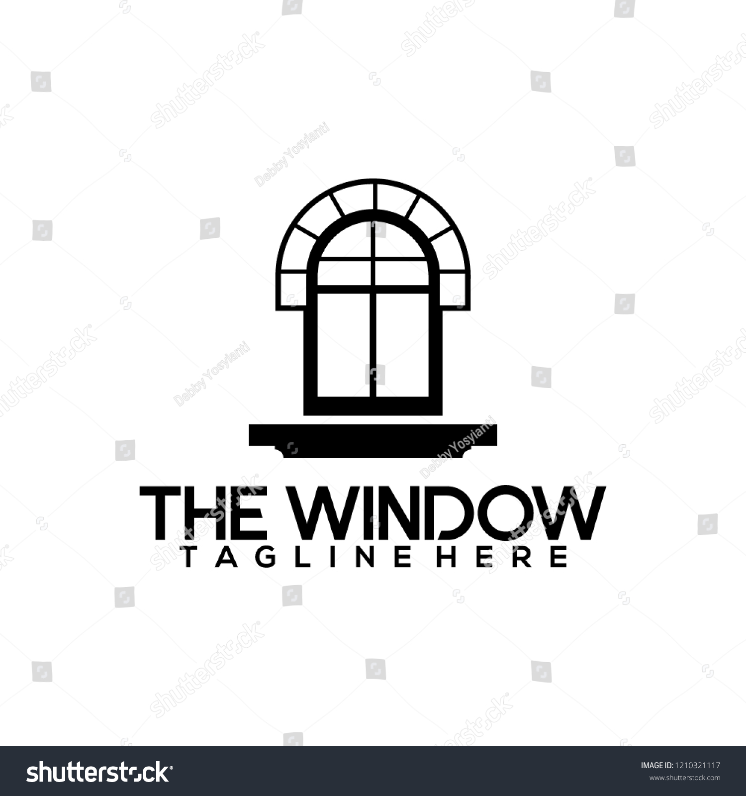 Window Logo Design: vector de stock (libre de regalías) 1210321117 ...