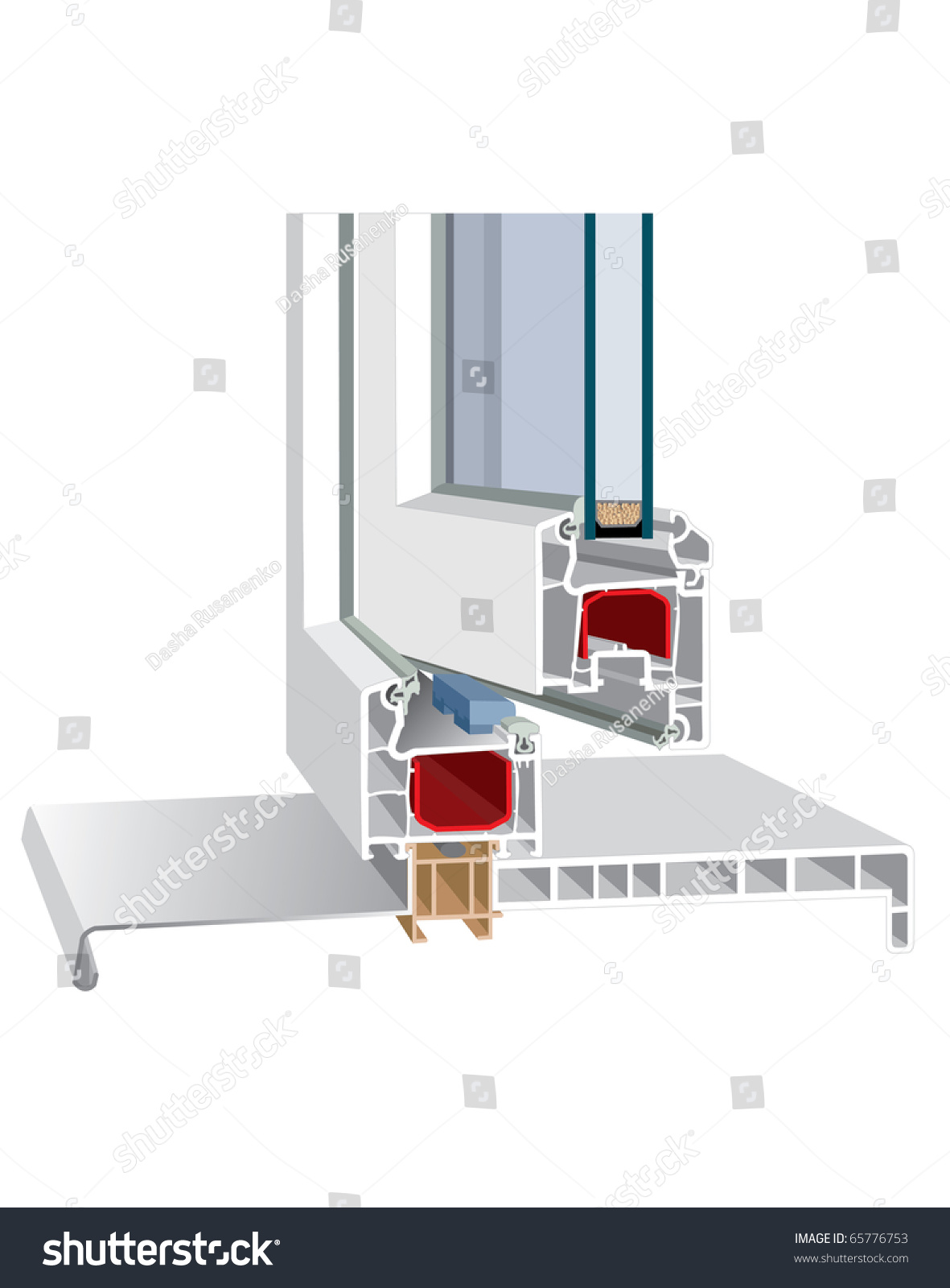 Window Profile Vector Illustration: เวกเตอร์สต็อก (ปลอดค่าลิขสิทธิ์ ...