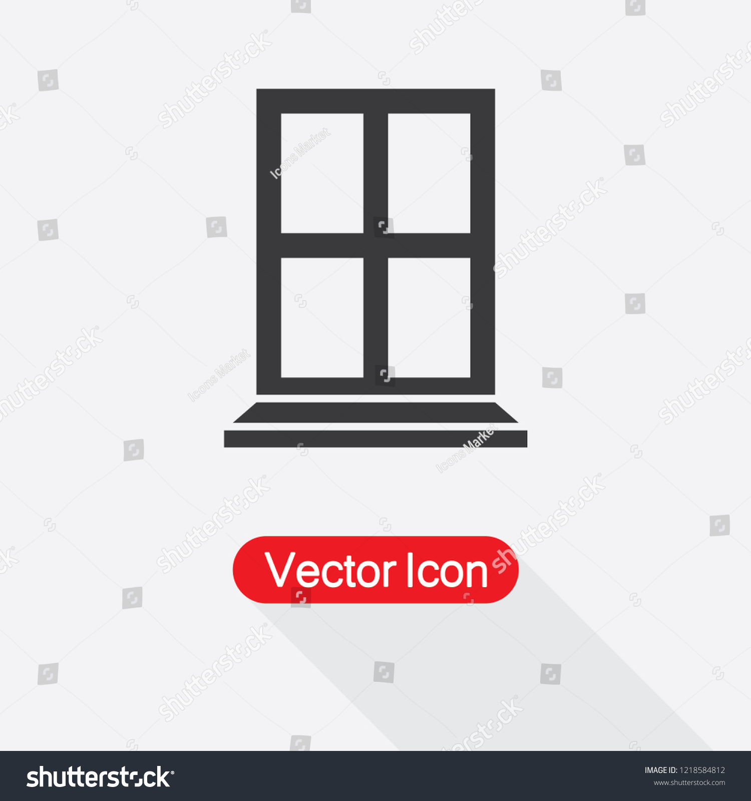 Window Sill Icon Vector Illustration Eps10 Stock Vector (Royalty Free ...