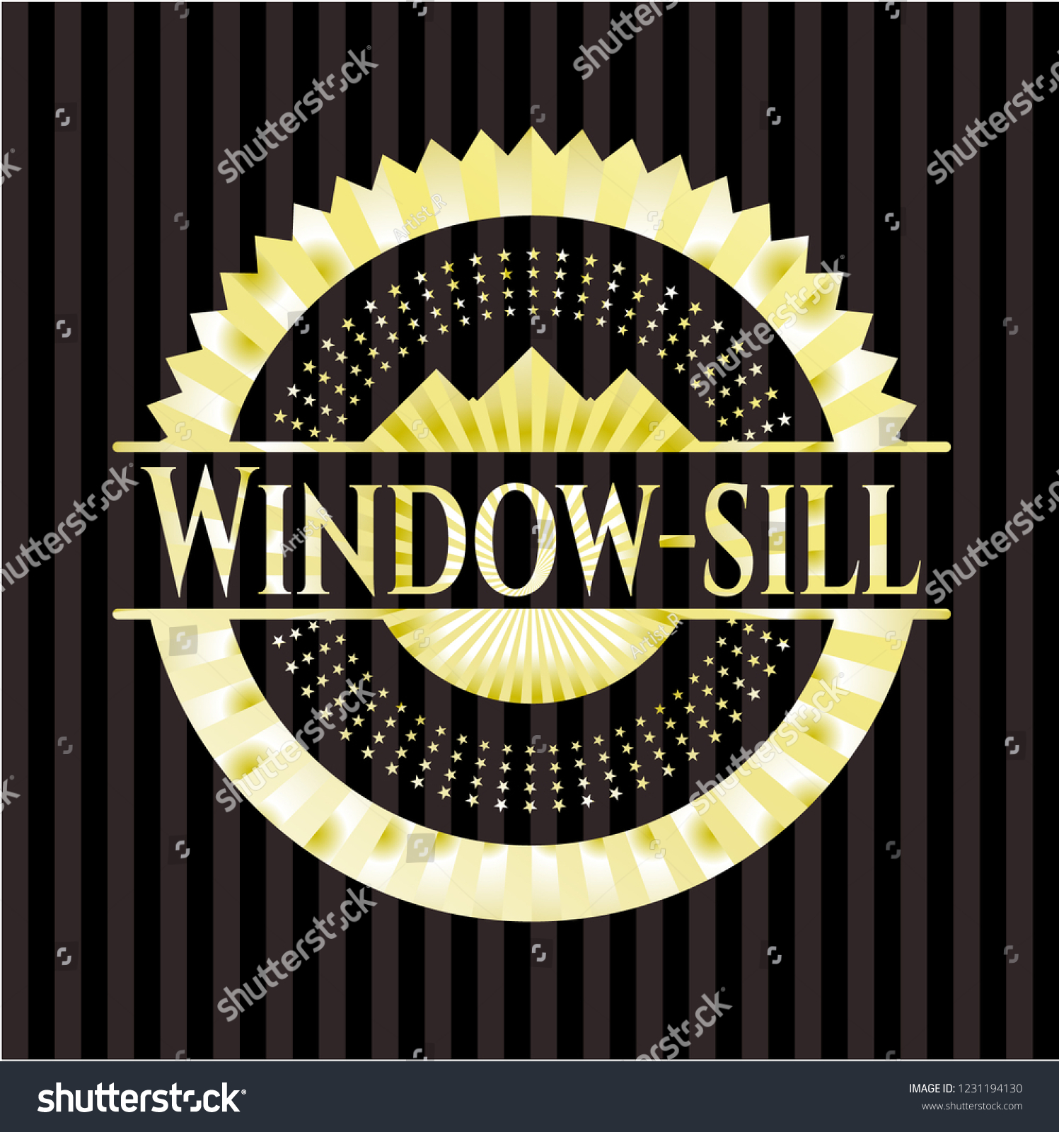 Windowsill Shiny Emblem Stock Vector (Royalty Free) 1231194130 ...