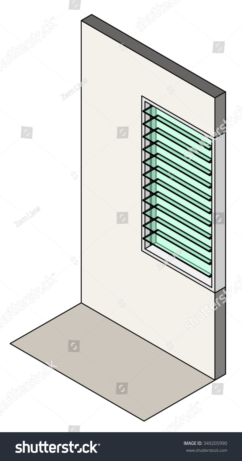 Window Type Construction Louvre Window Shown : image vectorielle de ...