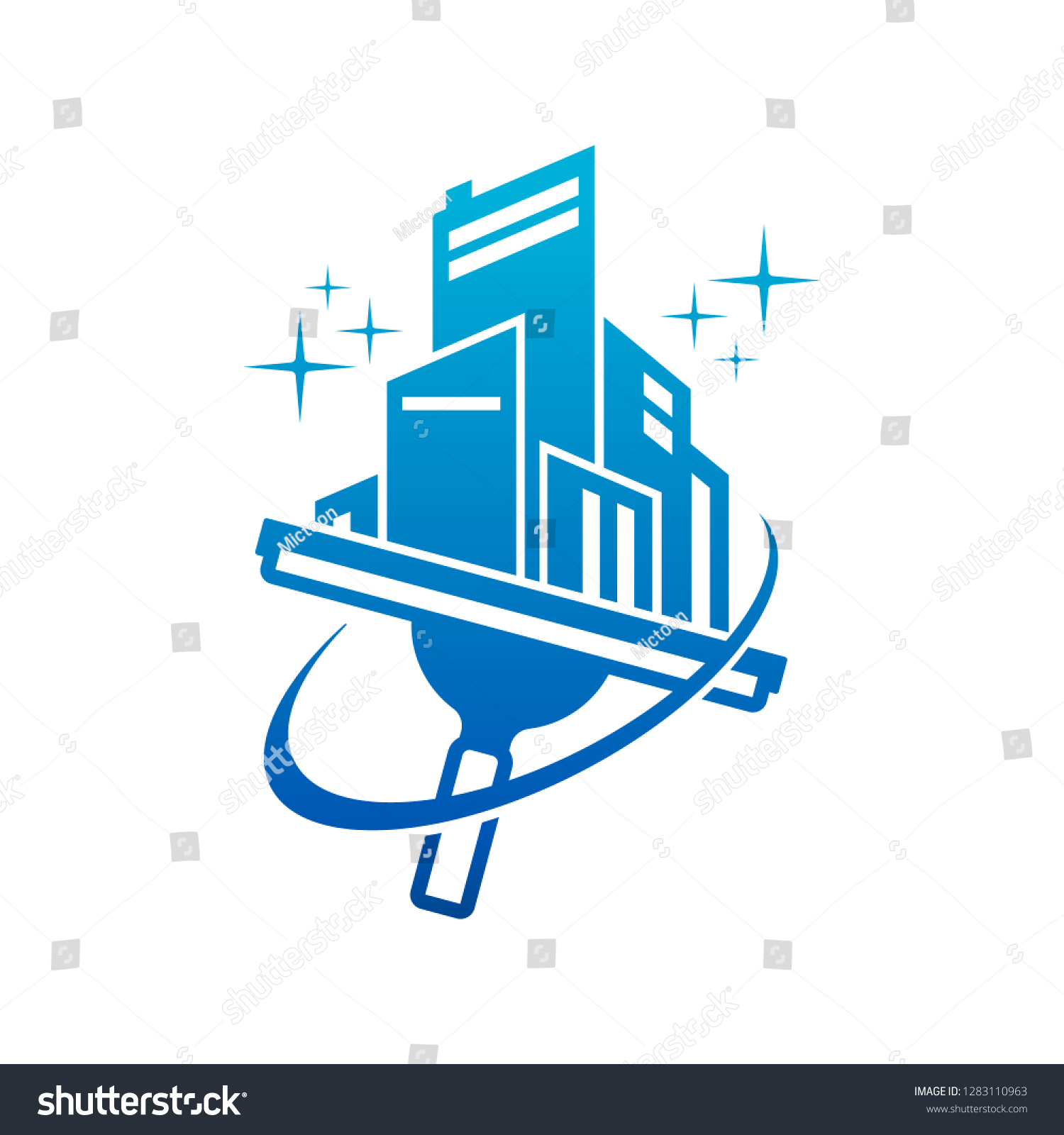 Window Washing Cleaning Logo Icon Stock Vector (Royalty Free) 1283110963