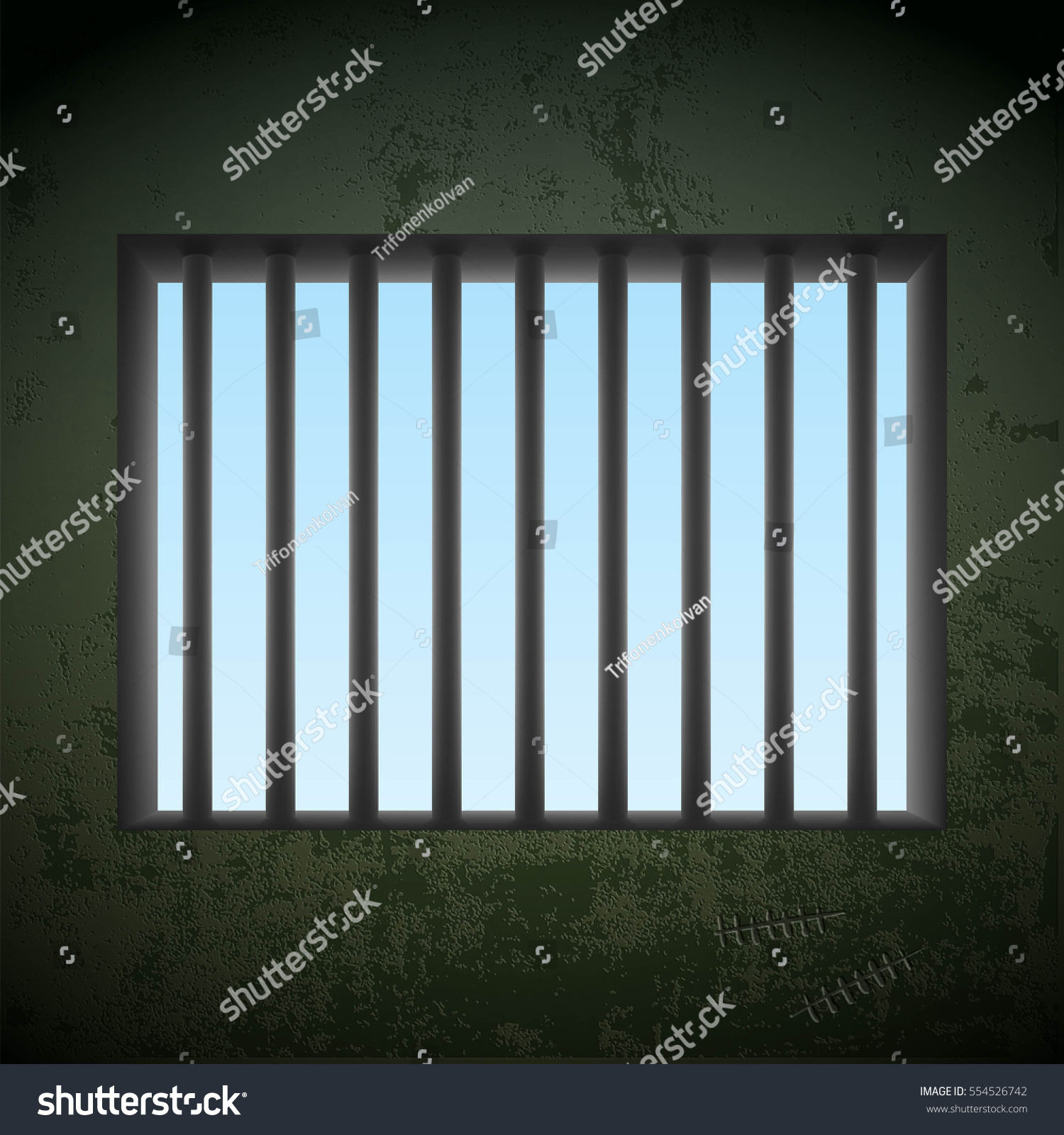 Window Bars Prison Cell Vector Illustration: เวกเตอร์สต็อก (ปลอดค่า ...