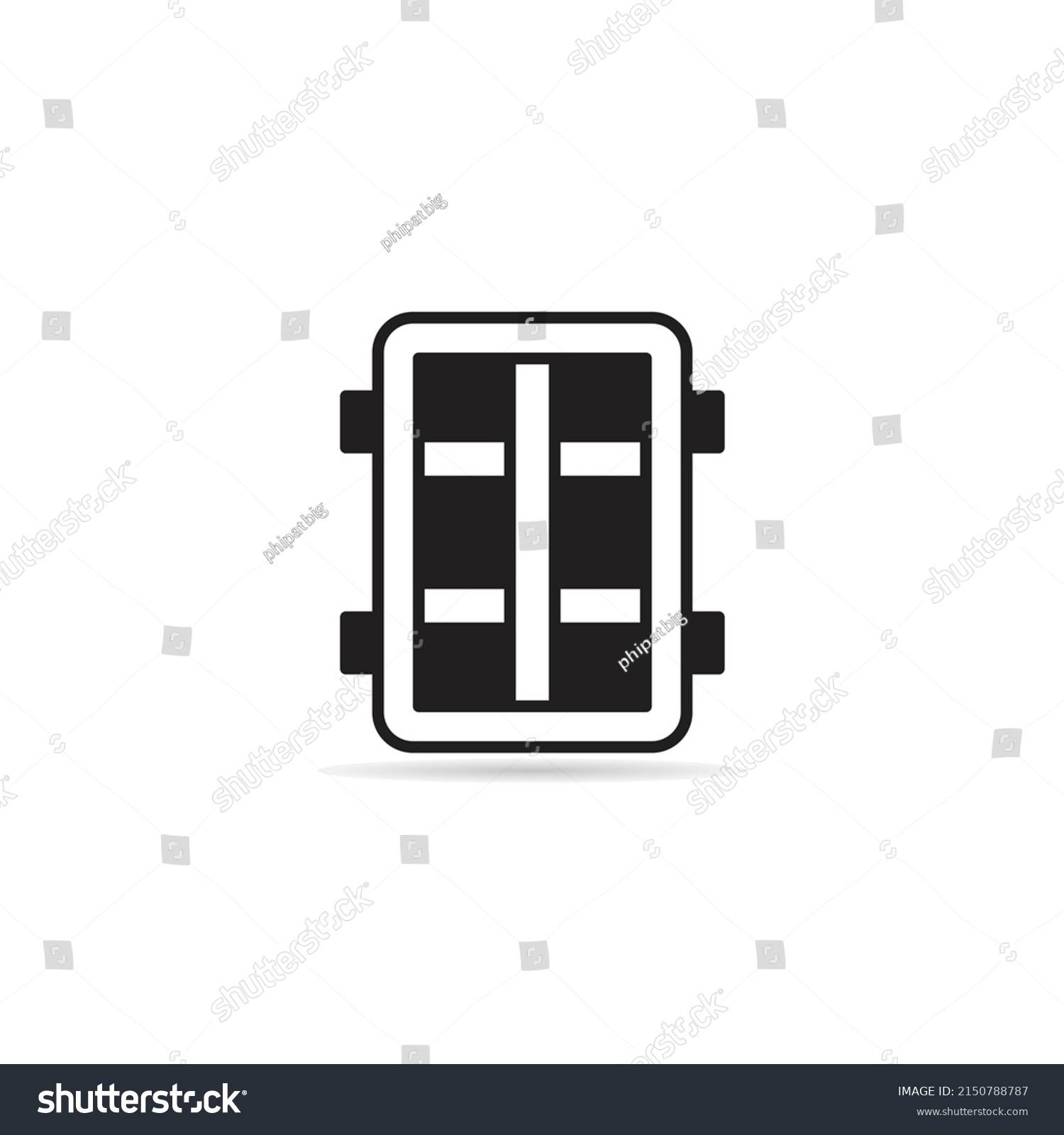 Windowpane Icon On White Background Vector Stock Vector (Royalty Free ...