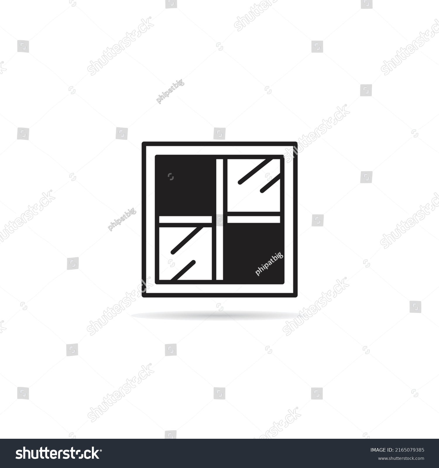 Windowpane Icon Vector Illustration On White Stock Vector (Royalty Free ...