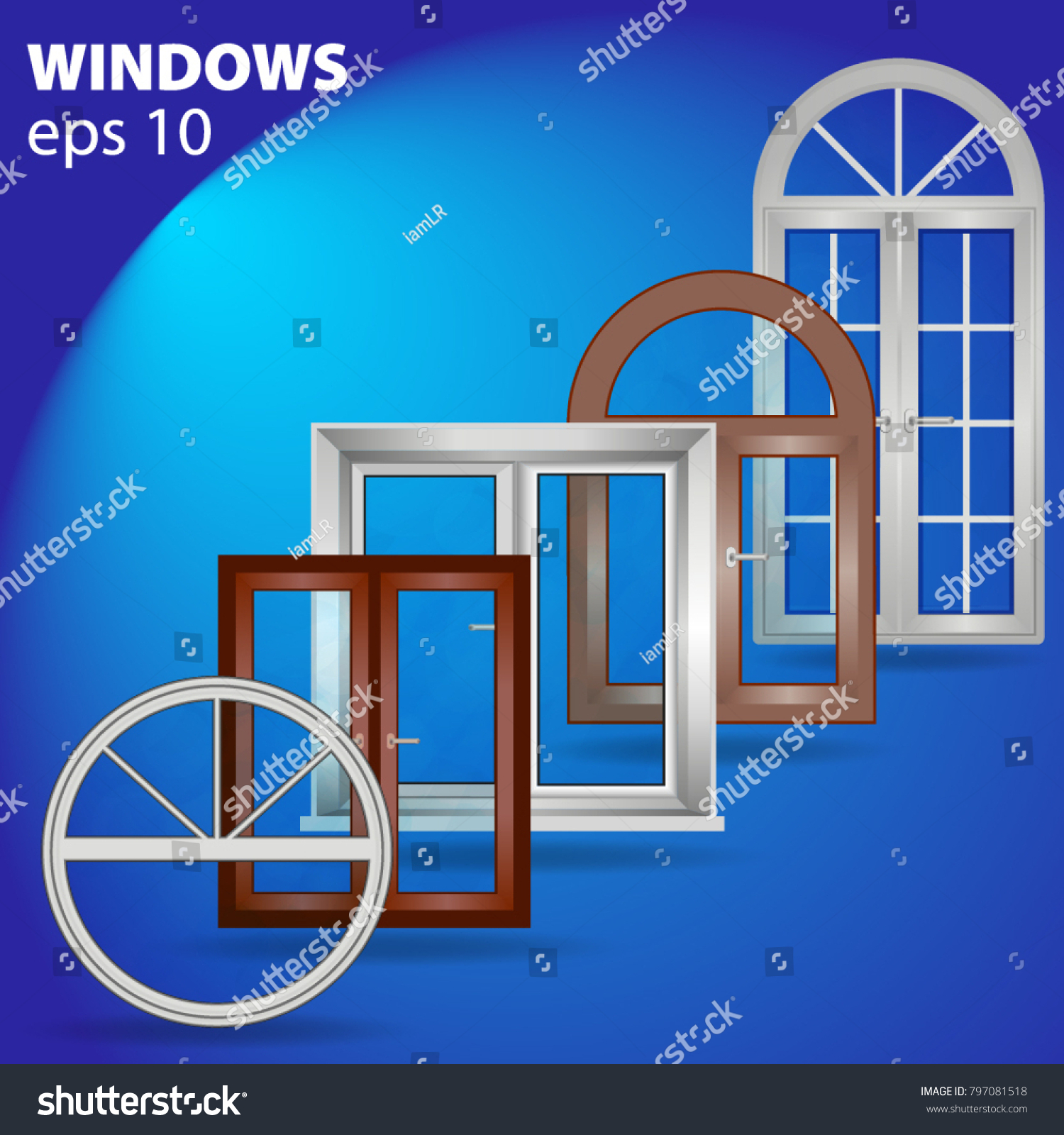 Windows Vector Pvc Windows House Stock Vector (Royalty Free) 797081518