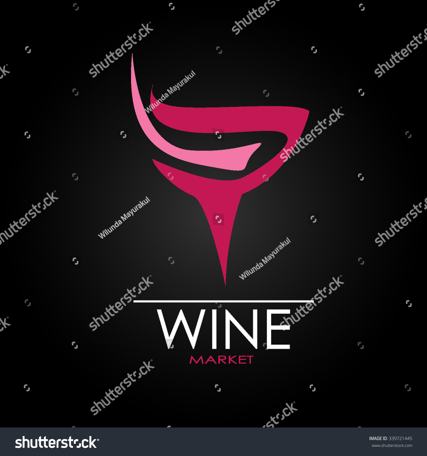 Wine Glass Design Logovector Stock Vector (Royalty Free) 339721445 ...