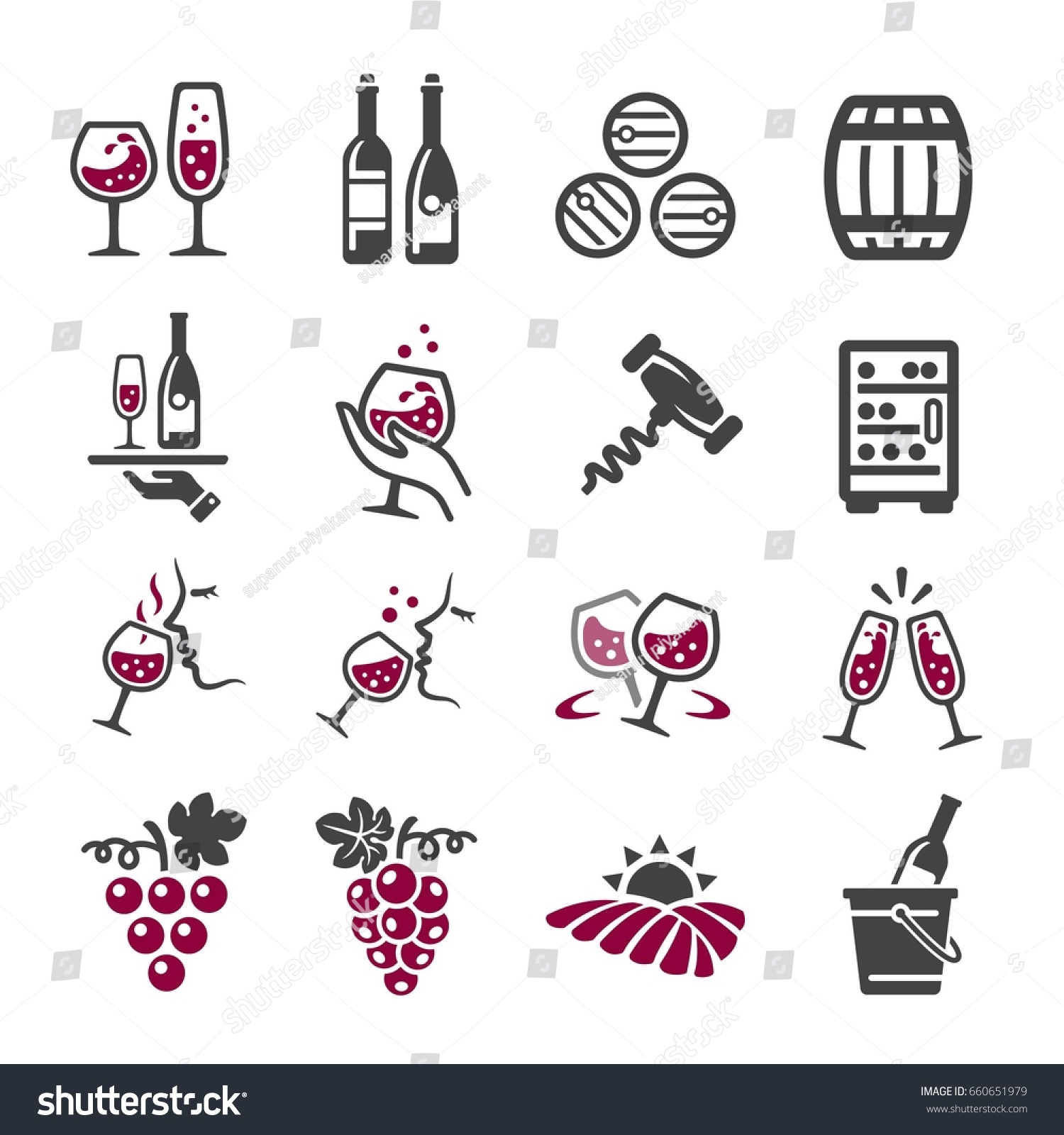 Wine Icon Stock Vector (Royalty Free) 660651979 | Shutterstock