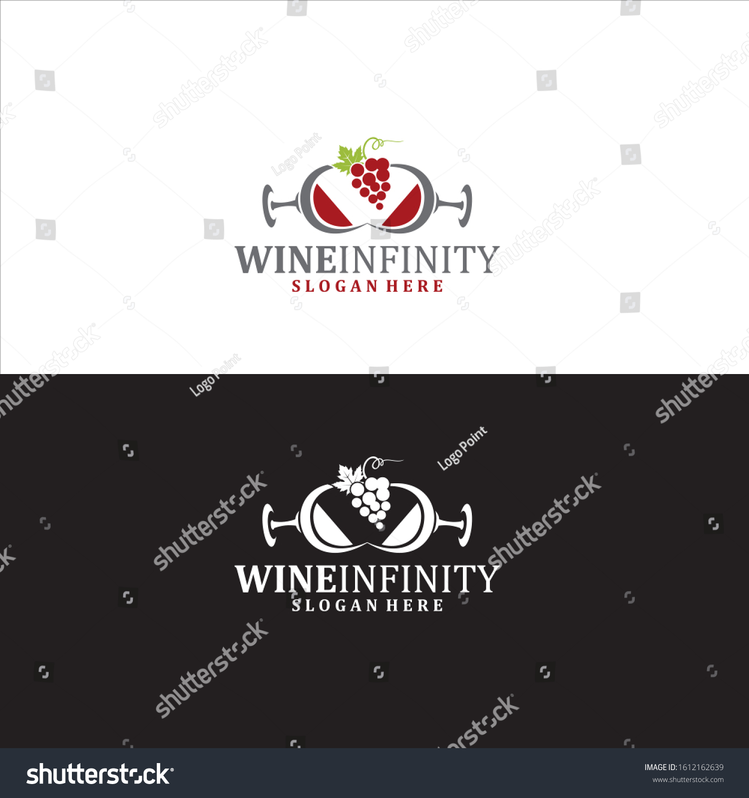 Wine Infinity Logo Vector Stock Vector (Royalty Free) 1612162639 ...