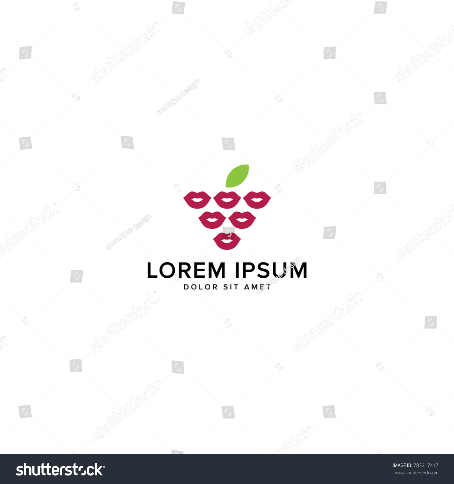 Wine Lips Logo Stock Vector (Royalty Free) 783217417