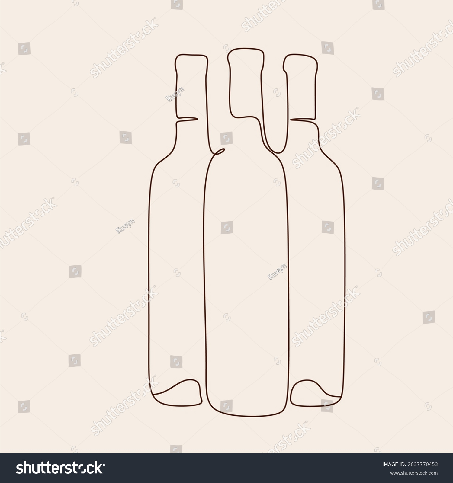 Wine One Line Drawing Vector Stock Vector (Royalty Free) 2037770453 ...