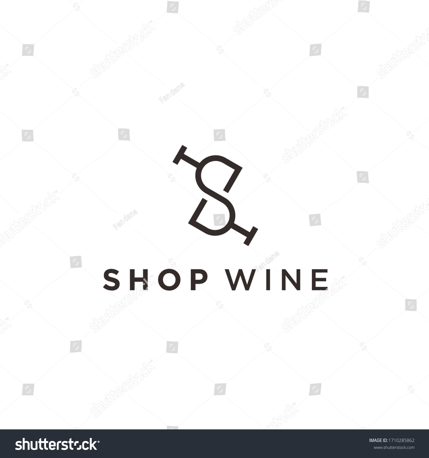 Wine Shop Logo Vector Designs Stock Vector (Royalty Free) 1710285862