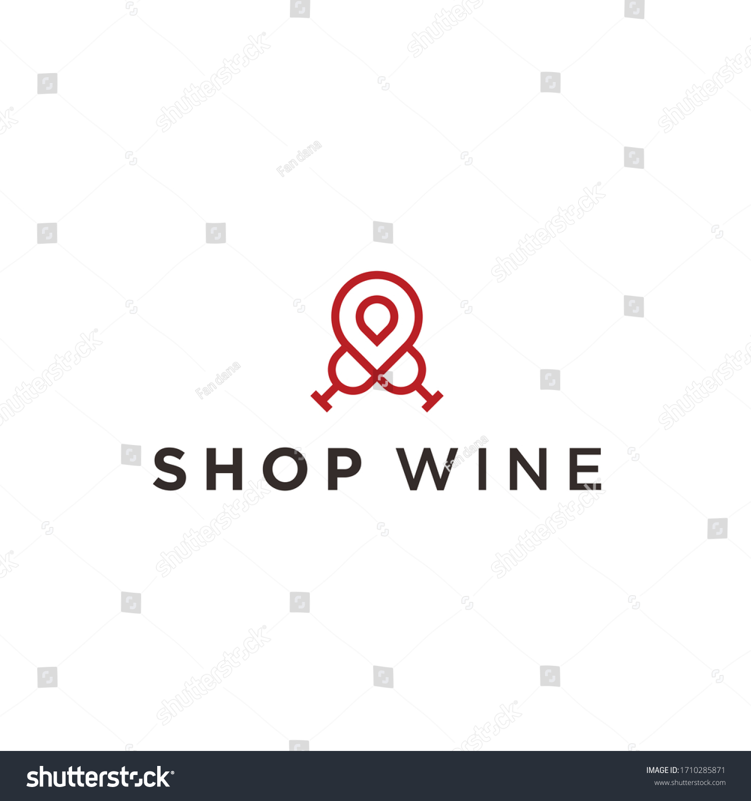 Wine Shop Logo Vector Designs Stock Vector (Royalty Free) 1710285871
