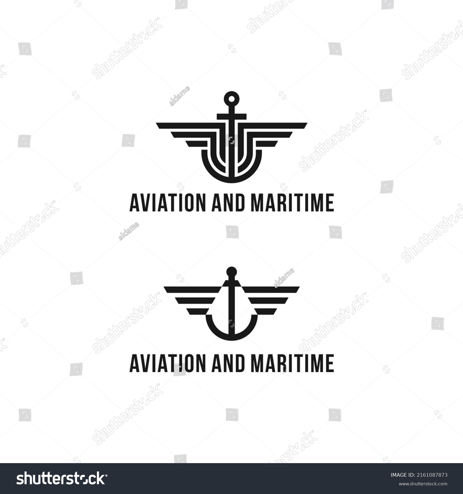 Wing Anchor Logo Vector Stock Vector (Royalty Free) 2161087873 ...