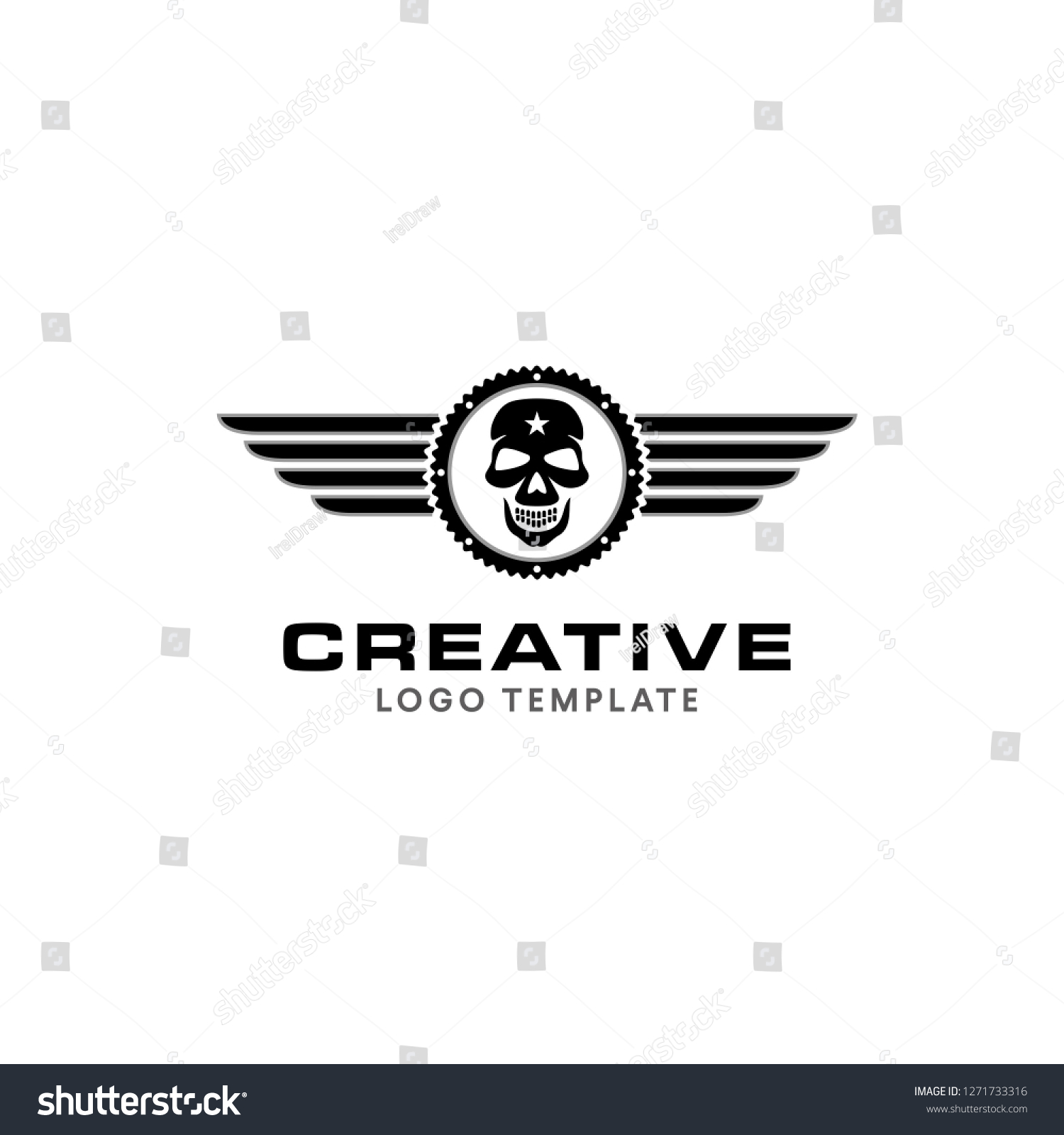 Wing Army Logo Design Template Stock Vector (Royalty Free) 1271733316