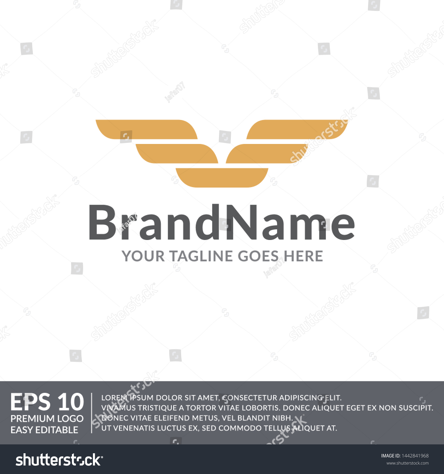Wing Brand Logo Template Icon Vector Stock Vector (Royalty Free ...