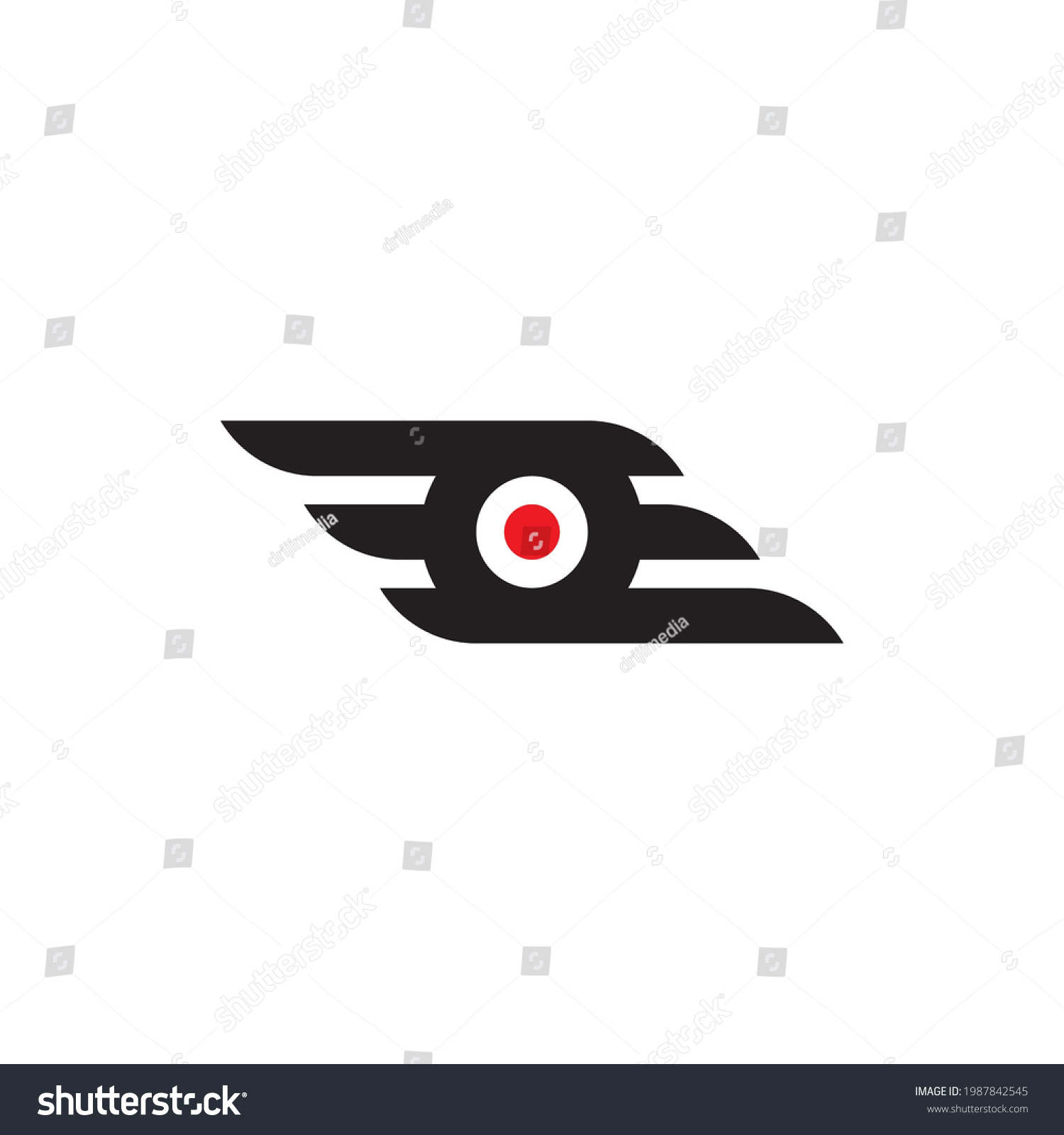 Wing Eye Logo Design Vector Stock Vector (Royalty Free) 1987842545 ...