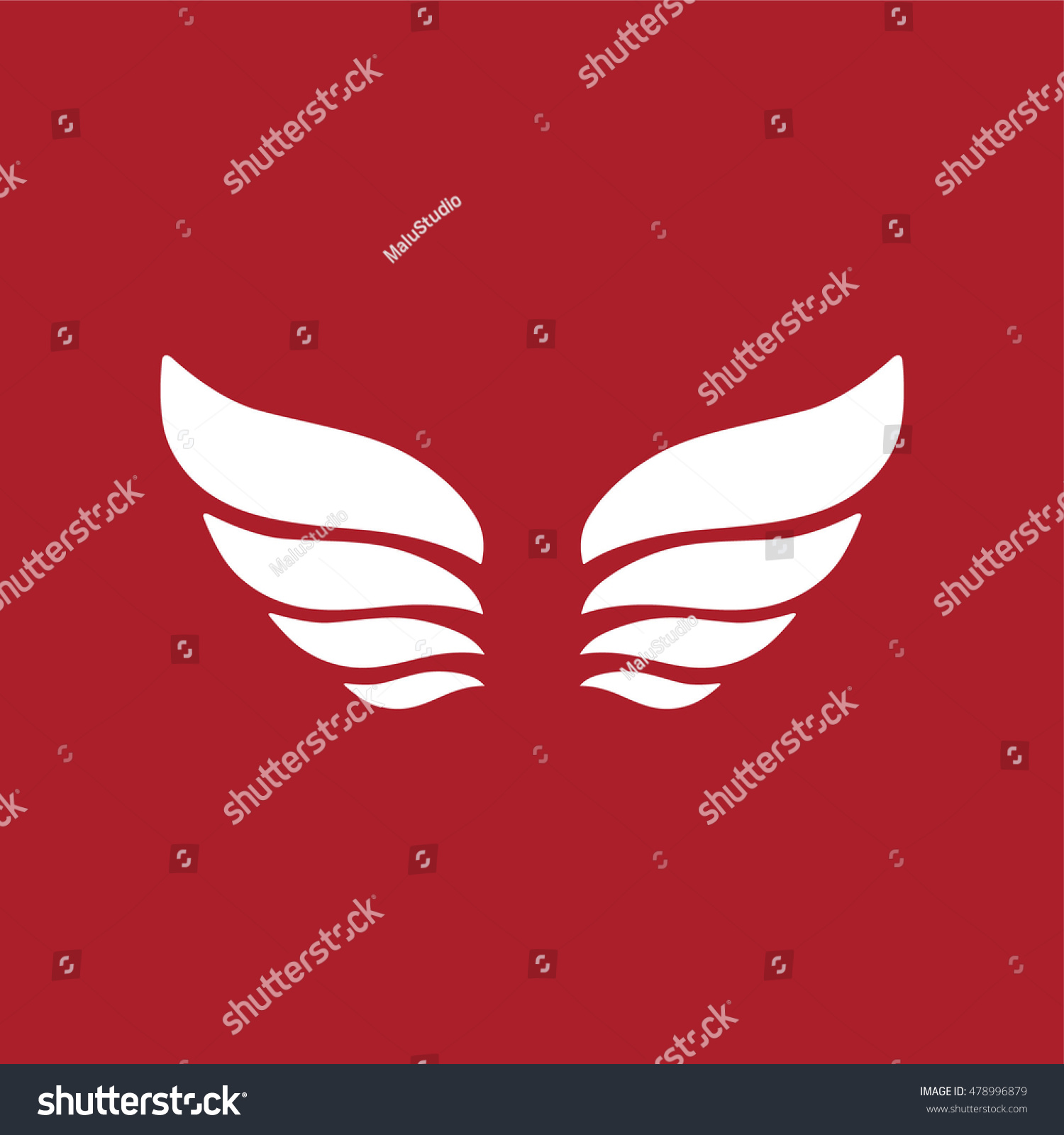 Wing Icon Logo Symbol Vector Illustration Stock Vector (Royalty Free ...