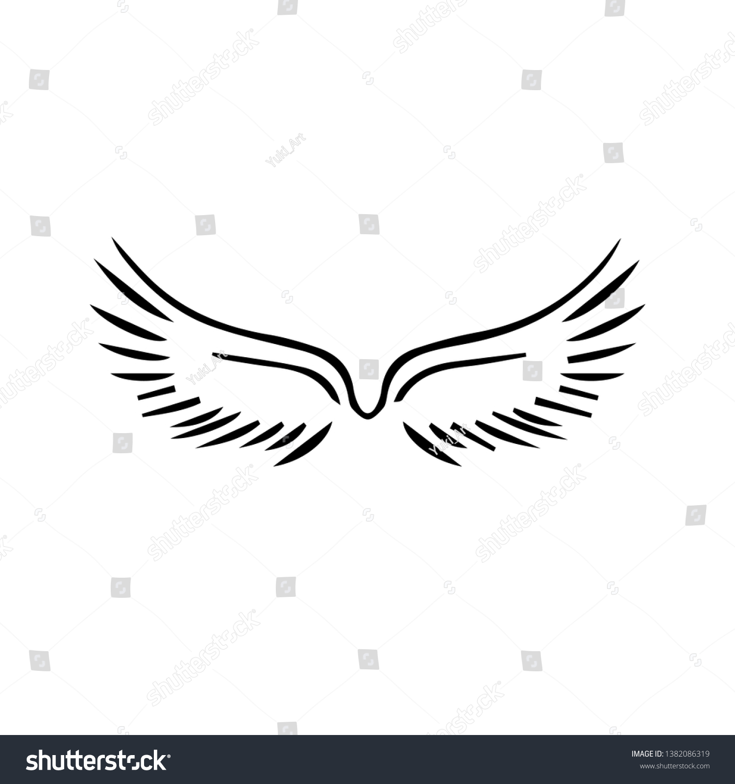 Wing Icon Logo Unique Illustrationvector Stock Vector (Royalty Free ...