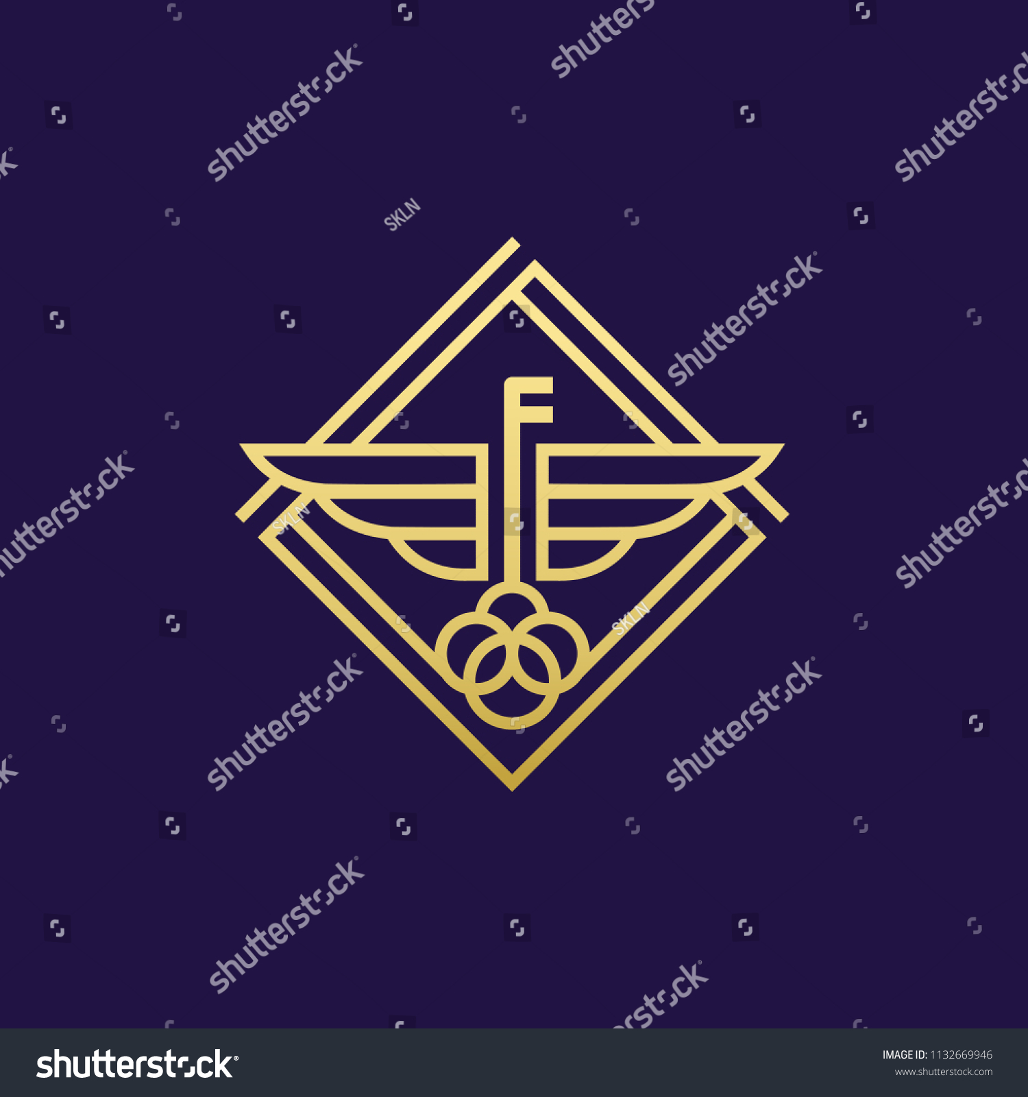 Wing Key Business Logo Stock Vector (Royalty Free) 1132669946 ...