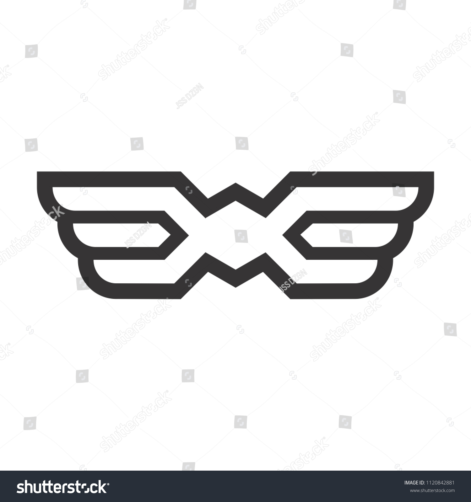 Wing Logo Flight Icon Fly Symbol Stock Vector (Royalty Free) 1120842881 ...