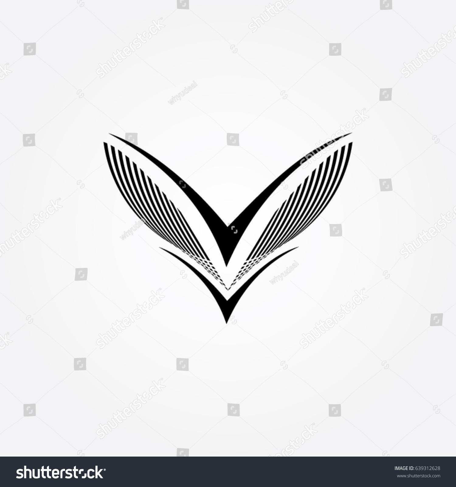 Wing Logo Icon Flying Stock Vector (Royalty Free) 639312628