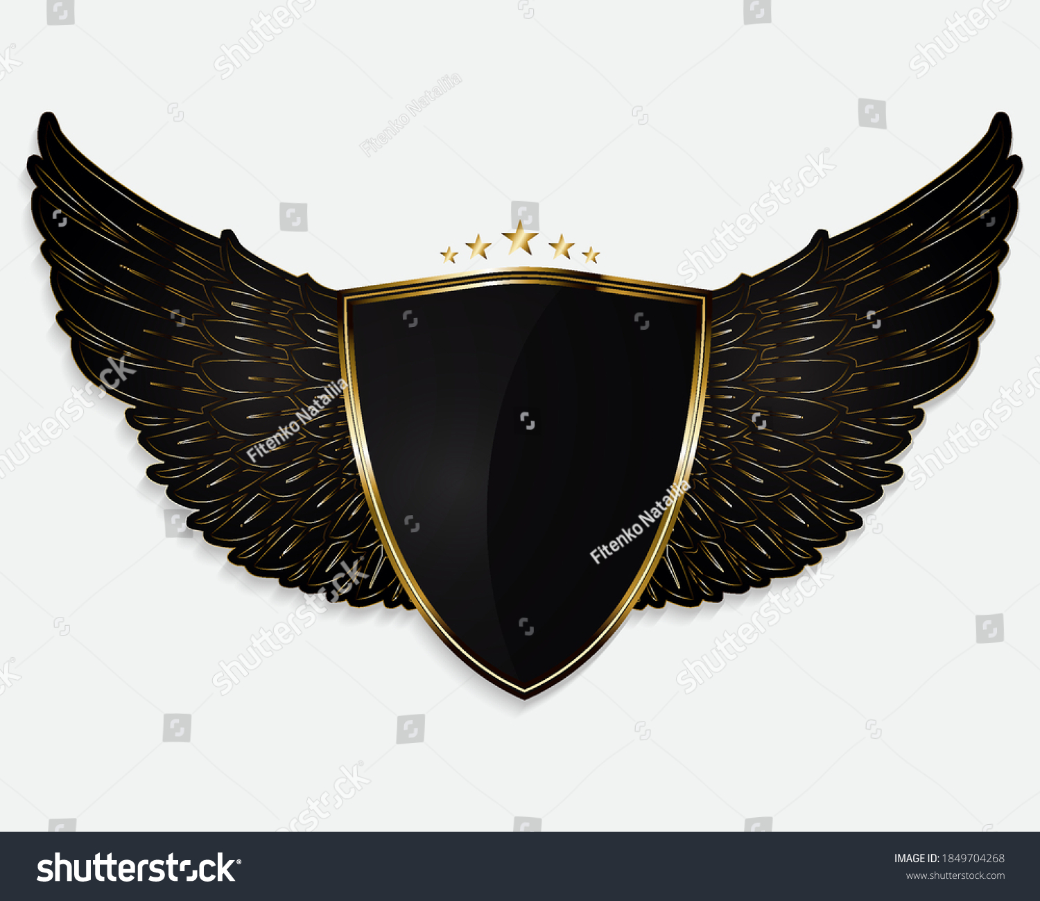 Wing Shield Logo Vector Template Creative Stock Vector (Royalty Free ...