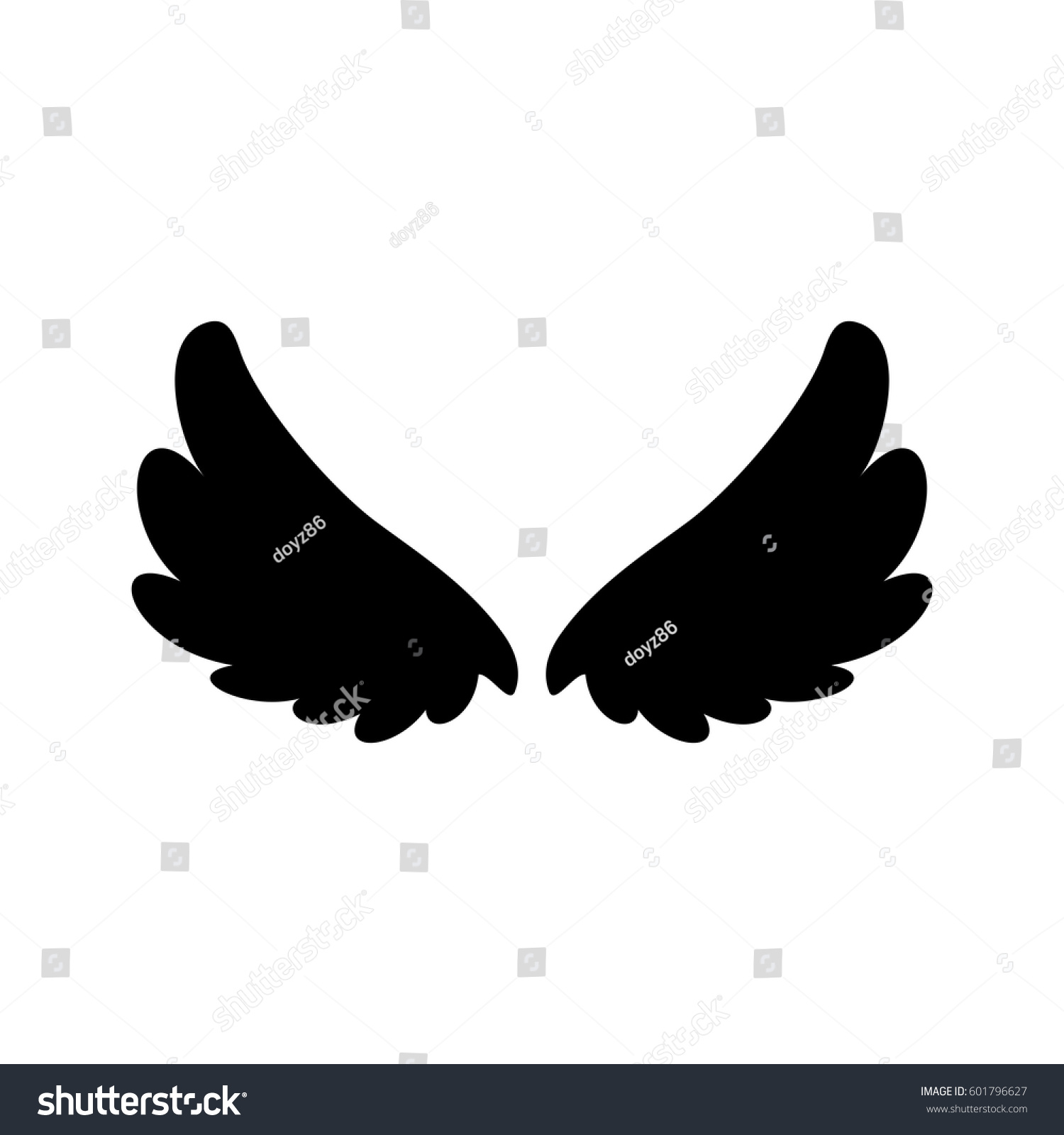 Wing Vector Icon Logo Stock Vector (Royalty Free) 601796627 | Shutterstock