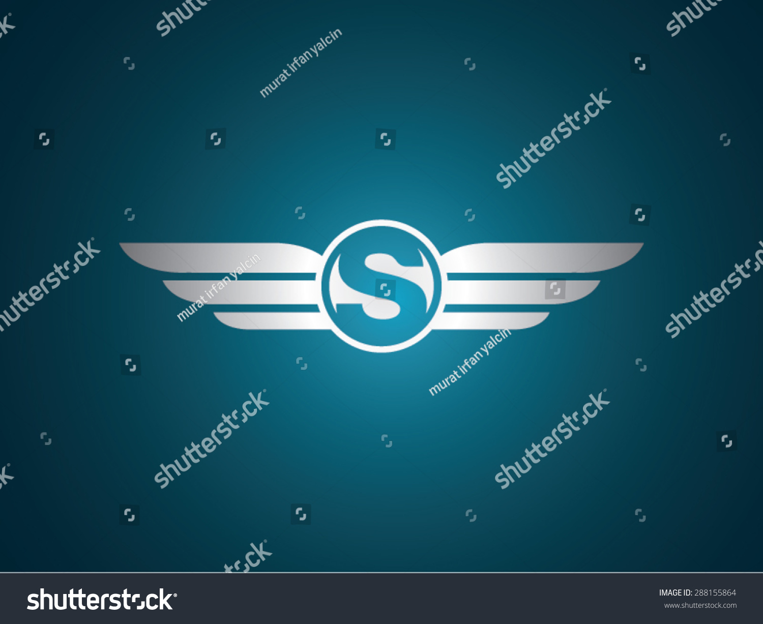 Winged Letter S Logo Stock Vector (Royalty Free) 288155864