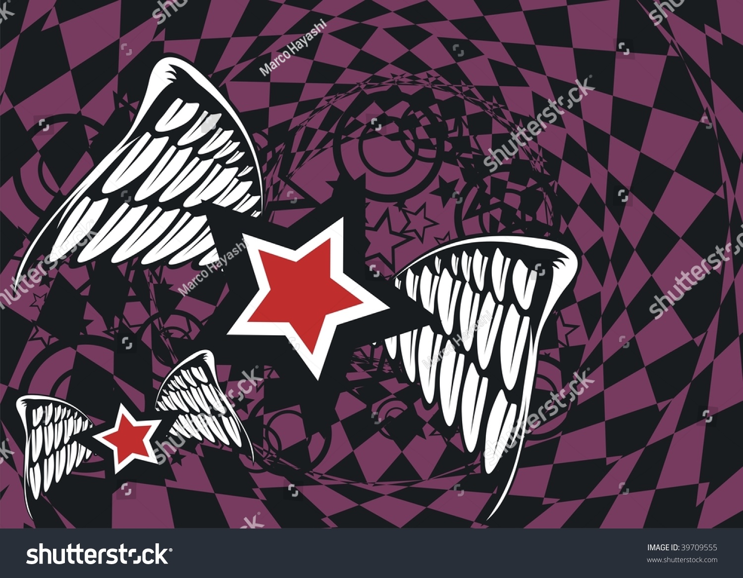 Winged Star Vector Format Very Easy Stock Vector (Royalty Free ...