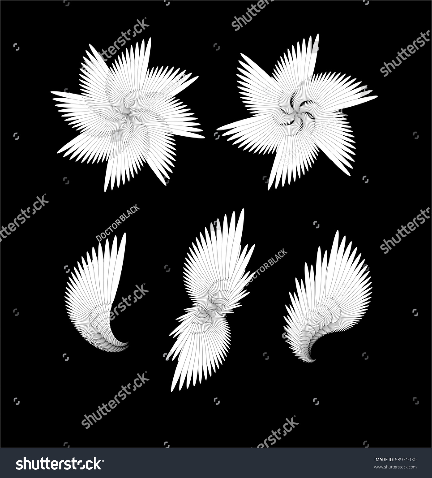 Wings Abstract Symbols Stock Vector (Royalty Free) 68971030 | Shutterstock