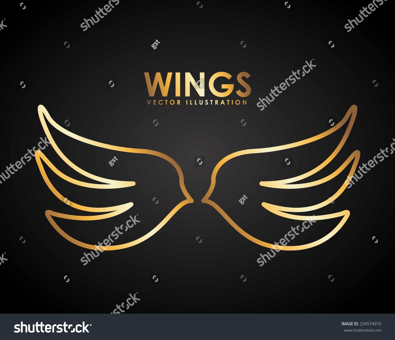 Wings Design Vector Illustration Stock Vector (Royalty Free) 234574915