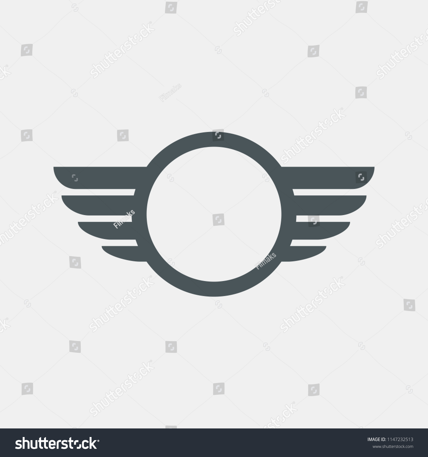 Wings Frame Quality Vector Illustration Cut Stock Vector (Royalty Free ...
