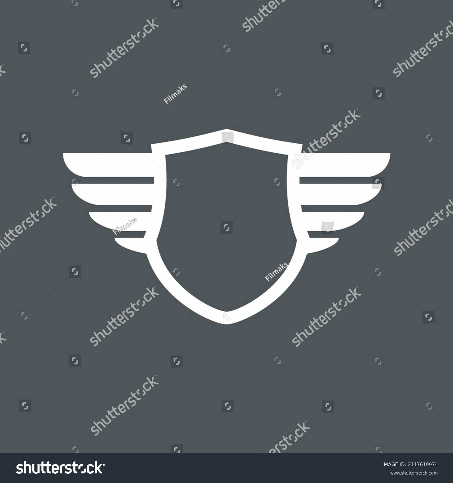 Wings Frame Quality Vector Illustration Cut Stock Vector (Royalty Free ...