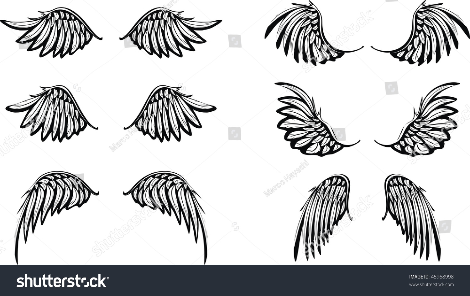 Wings Vector Format Very Easy Edit: vetor stock (livre de direitos ...