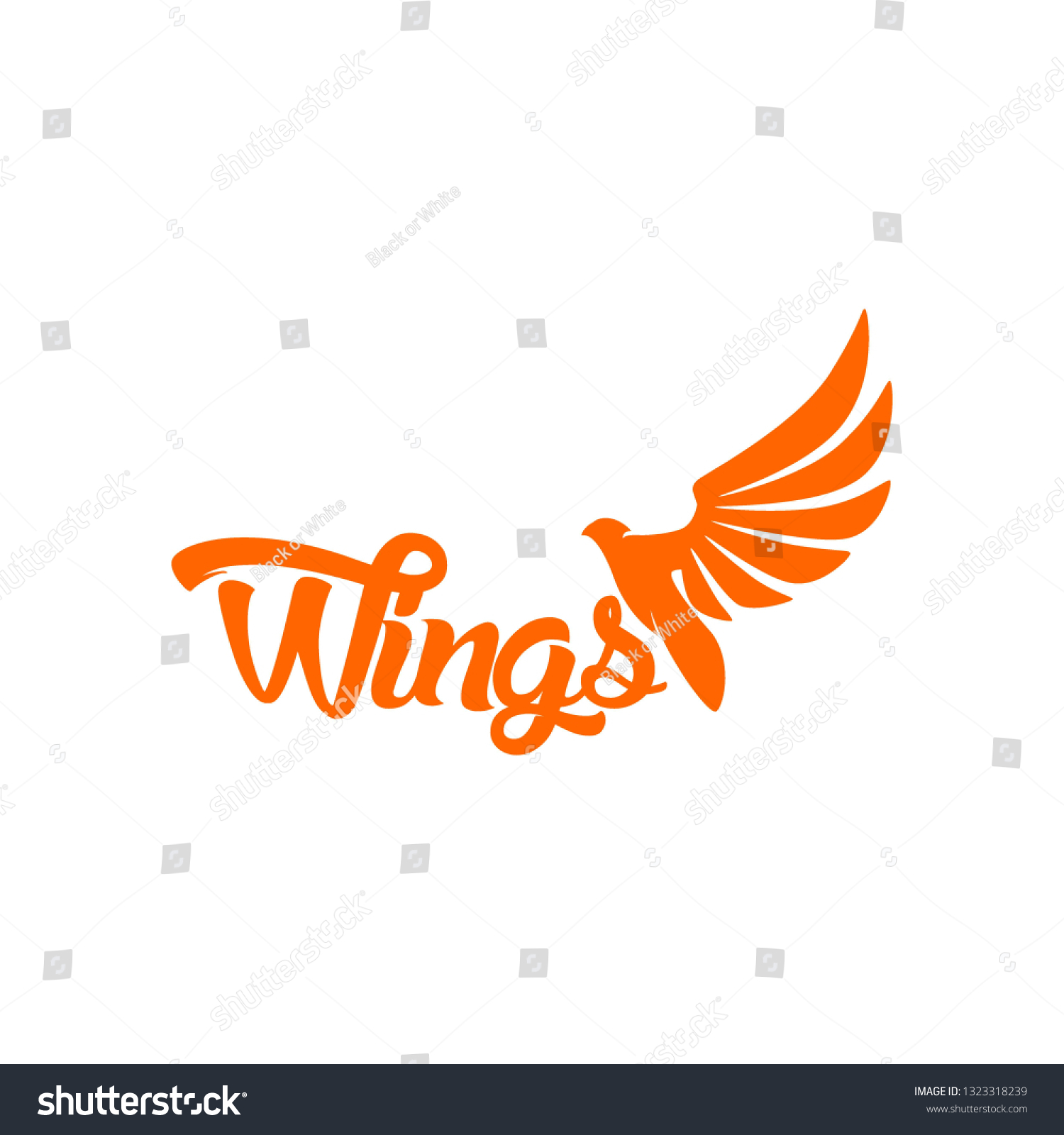 Wings Logo Design Stock Vector (Royalty Free) 1323318239 | Shutterstock