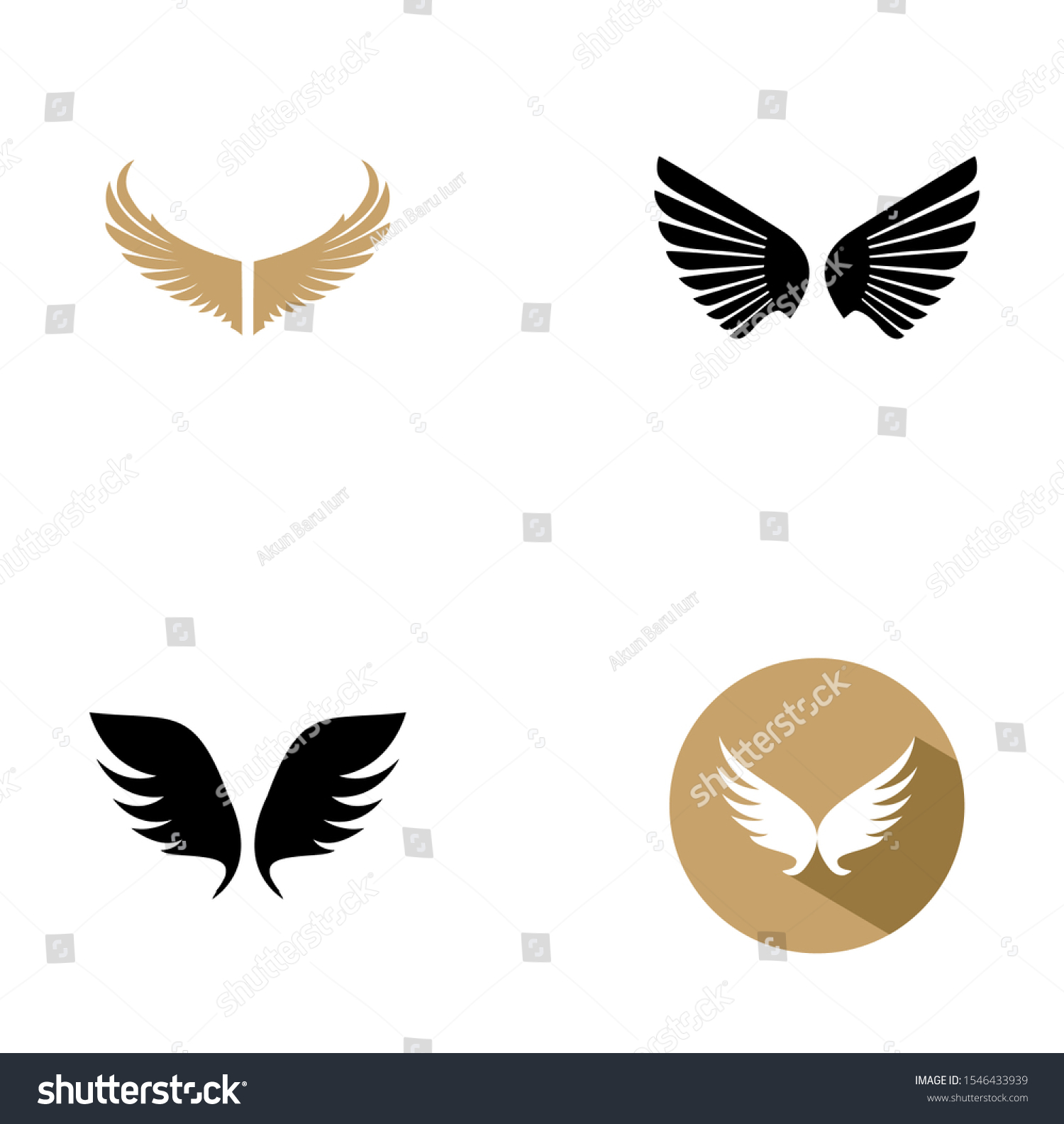 Wings Logo Design Vector Illustration Stock Vector (Royalty Free ...