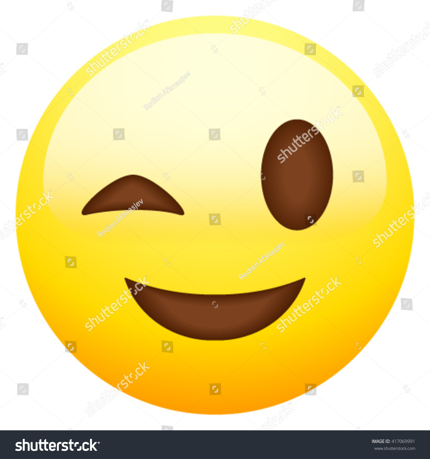 Winking Emoticon Isolated On White Background Stock Vector (Royalty ...