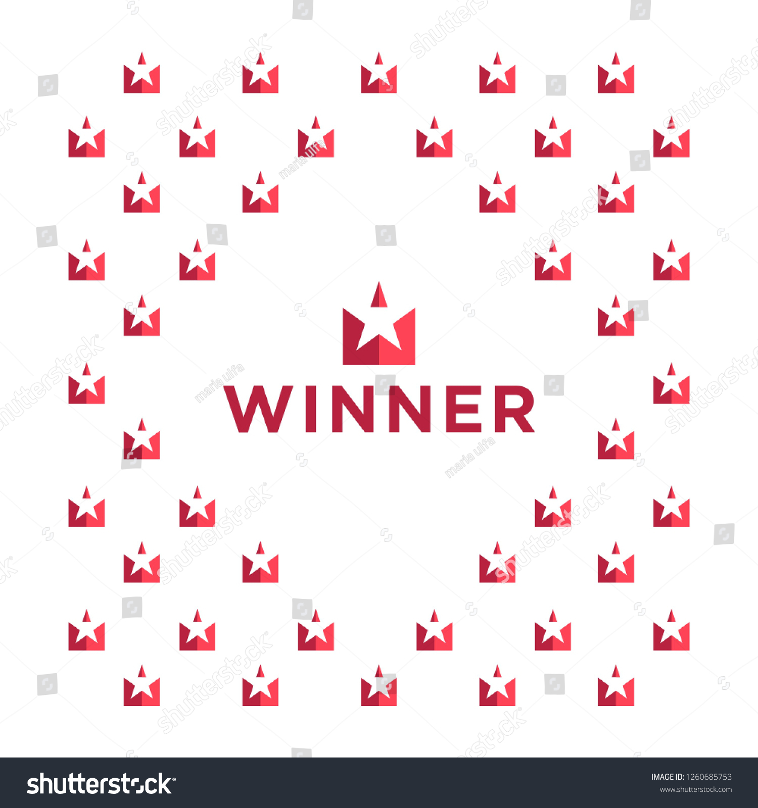 Winner Logo Design Stock Vector (Royalty Free) 1260685753