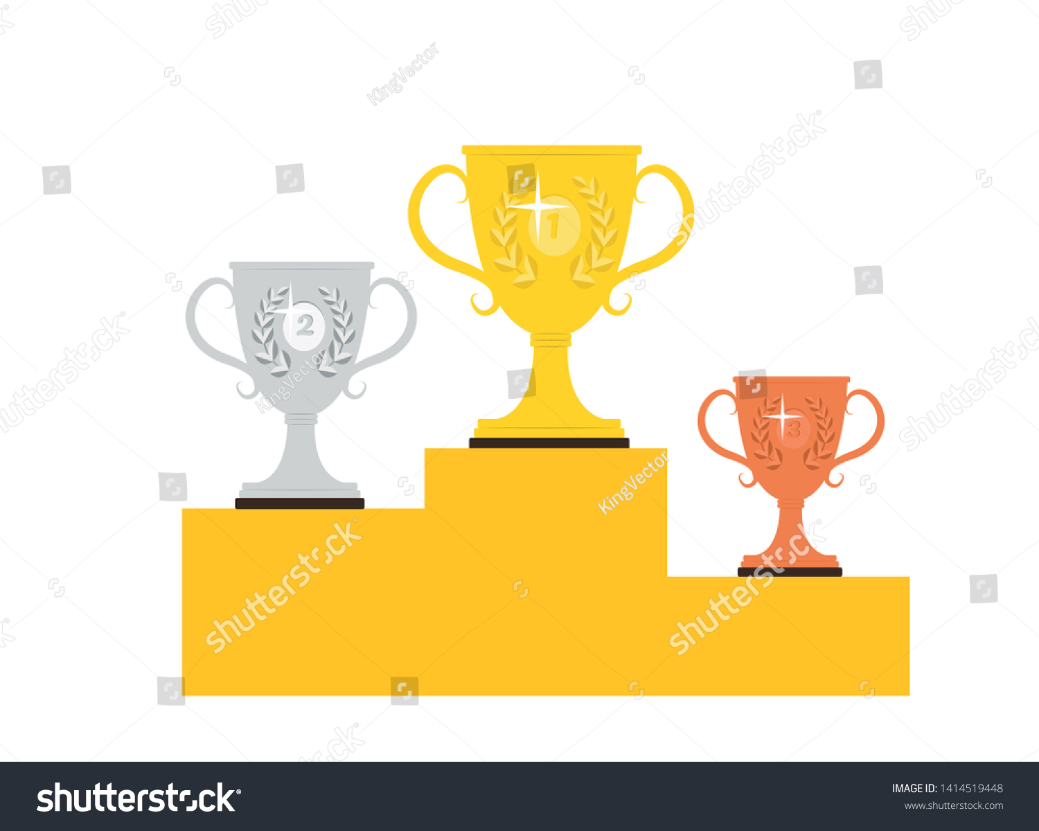 Winner Podium Prize Trophy Vector Stock Vector (Royalty Free ...