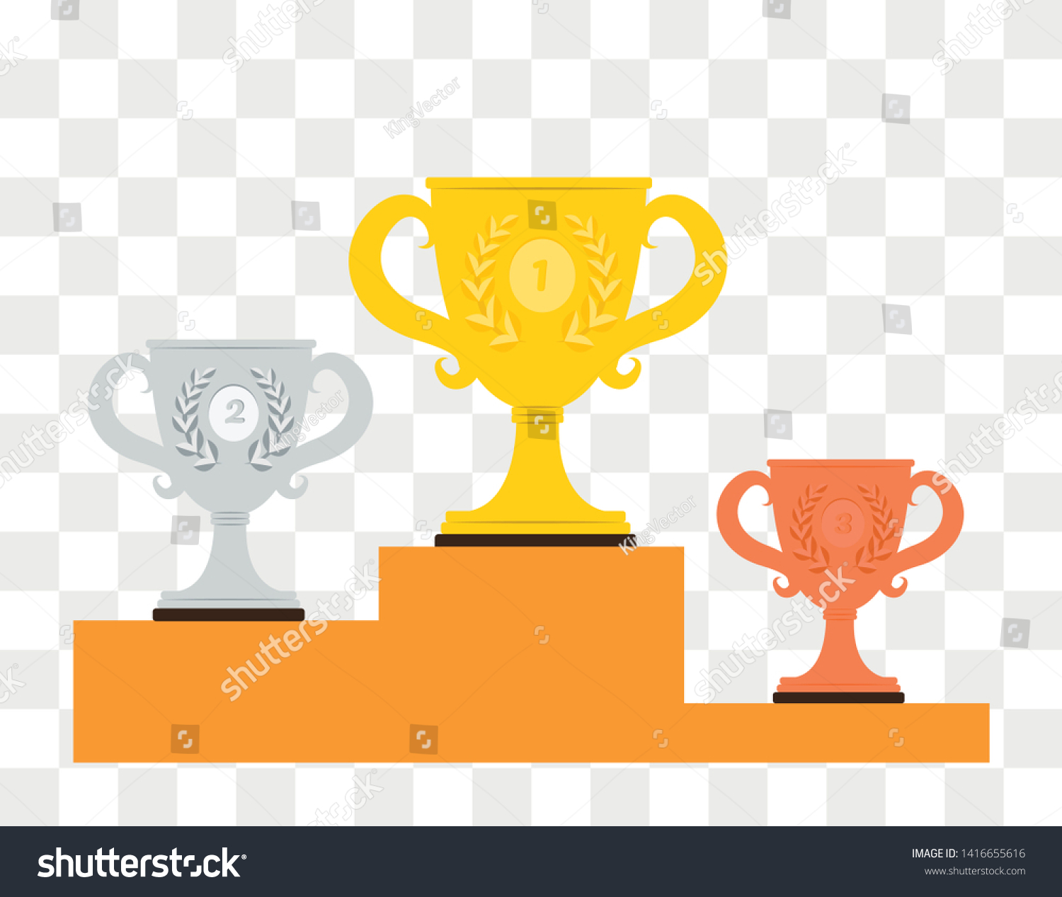 Winner Podium Prize Trophy Vector Stock Vector (Royalty Free ...
