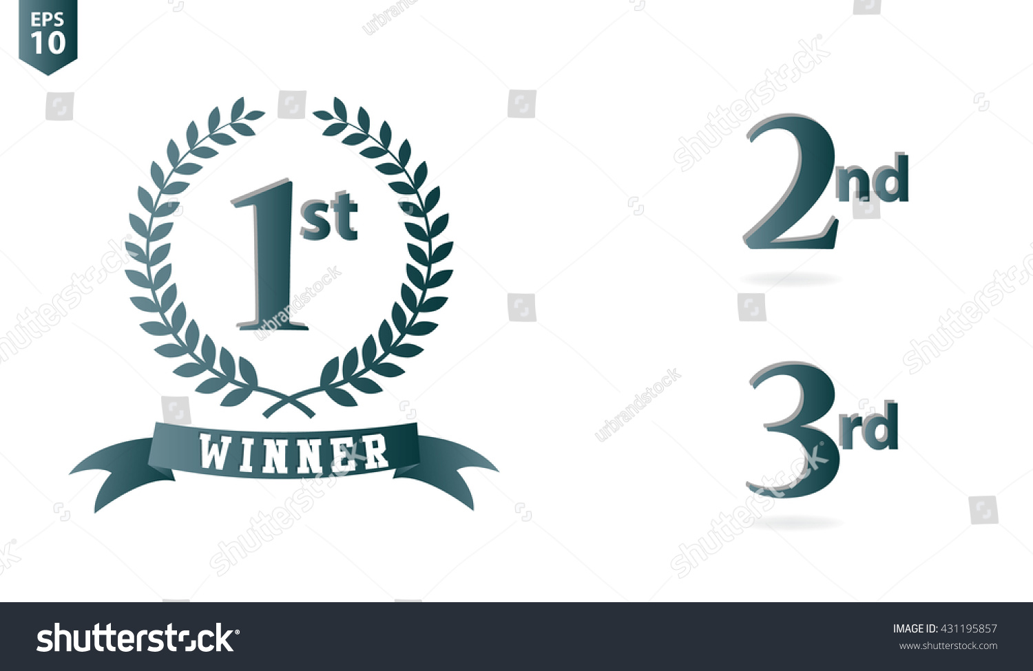 Winner Ribbon Award Design Template Elements Stock Vector (Royalty Free ...