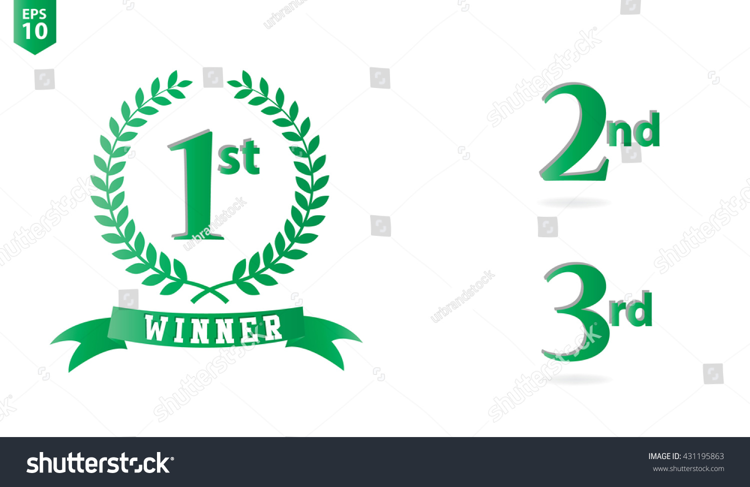 Winner Ribbon Award Design Template Elements Stock Vector (Royalty Free ...