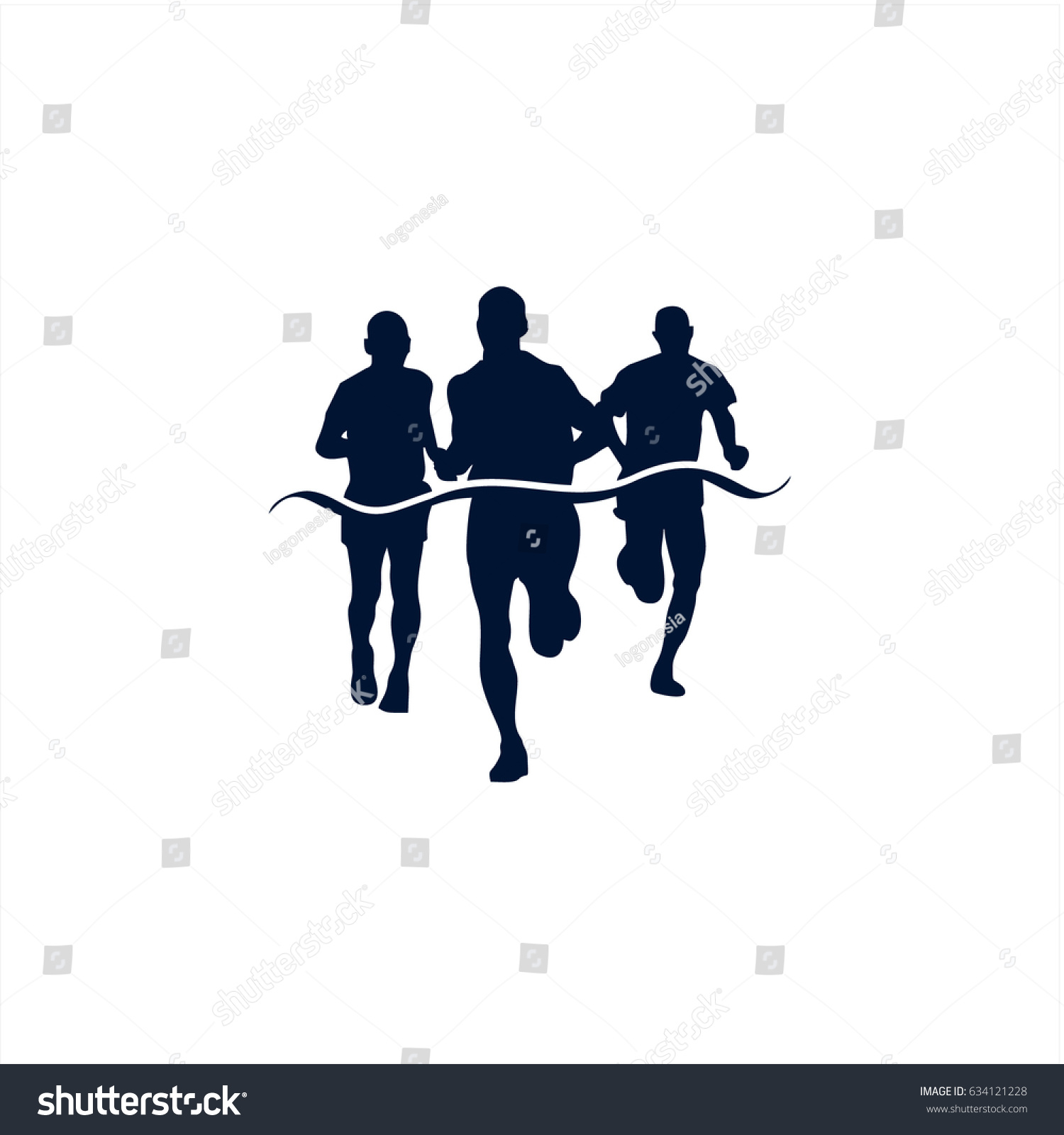 Winner Run Marathon Icon Vector Stock Vector (Royalty Free) 634121228
